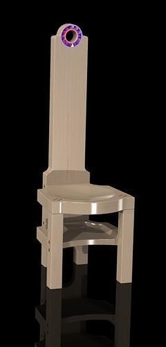 Viking style dinner stool 3D model | CGTrader