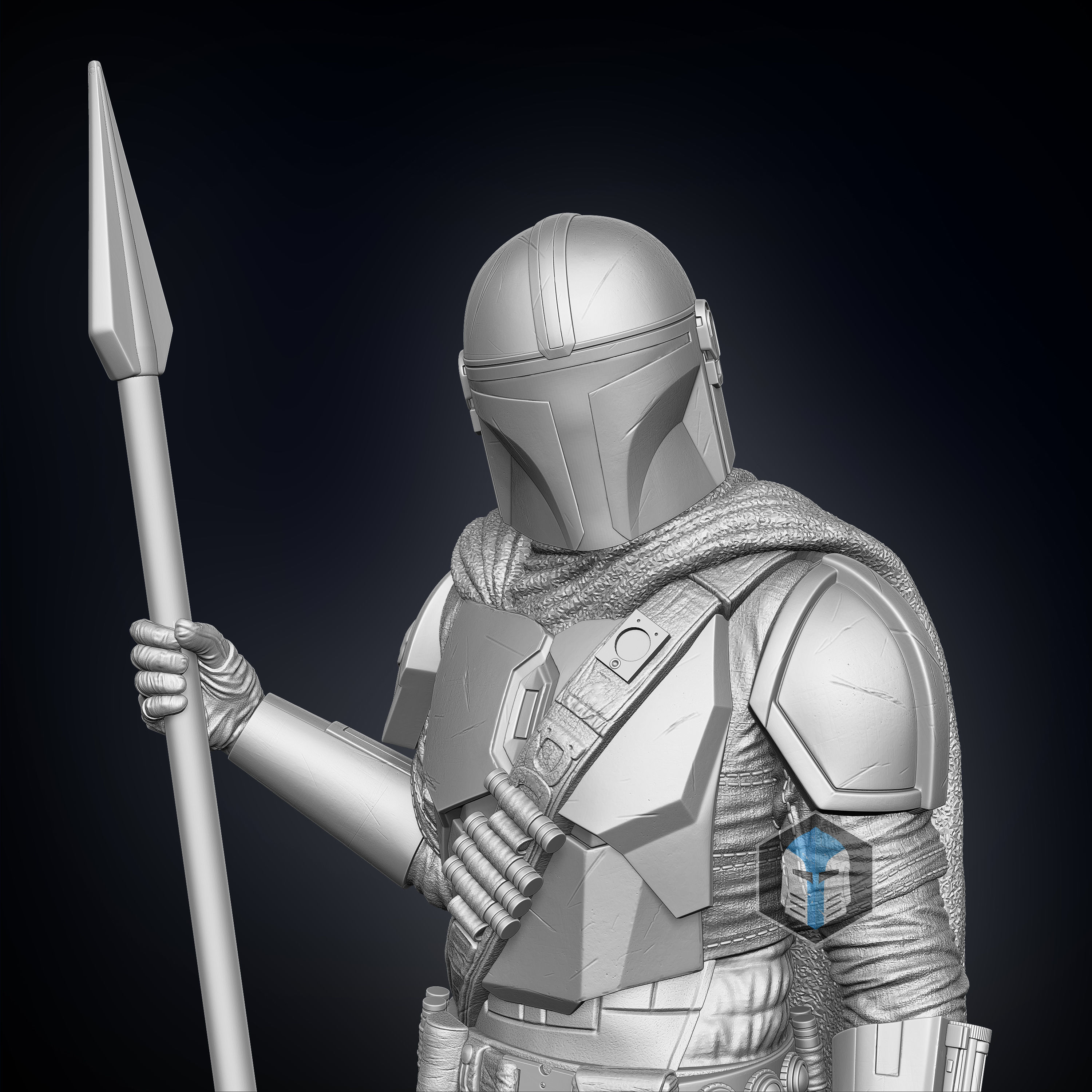 Mandalorian Figurine Season 2 - Pose 1 3D model 3D printable | CGTrader