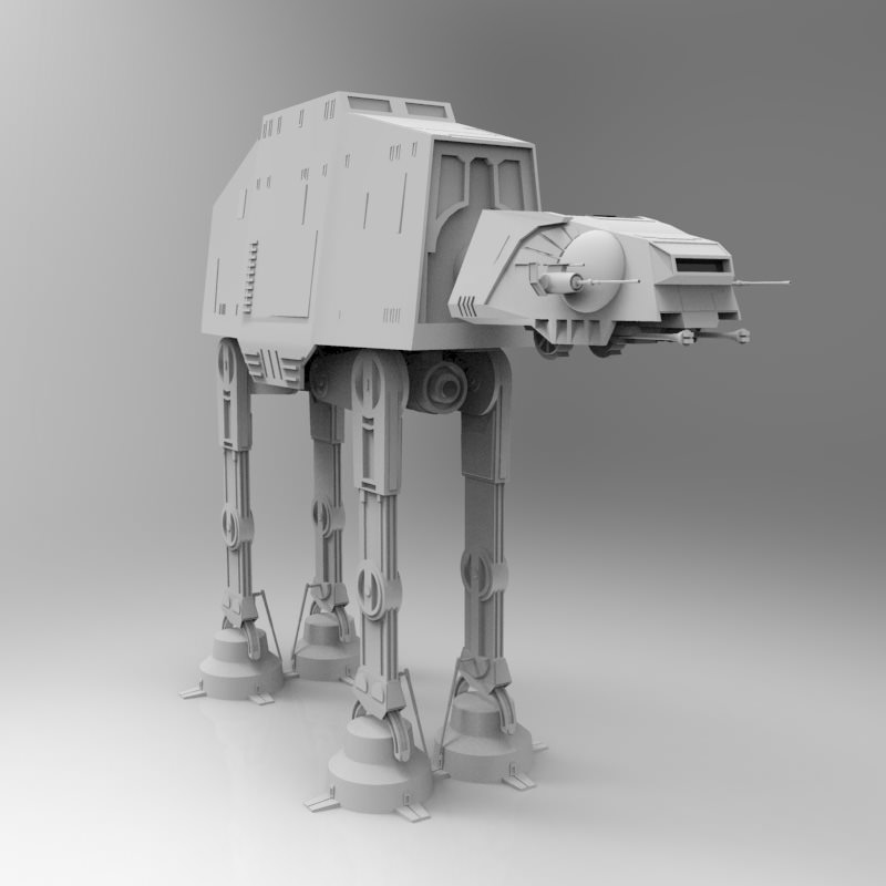 AT-AT free 3D Model OBJ - CGTrader.com