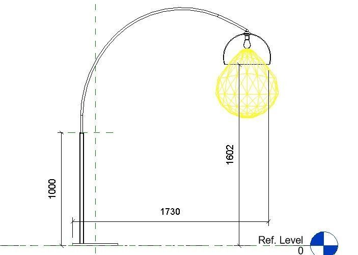 Arc floor lamp -Revit 2018- free 3D model | CGTrader