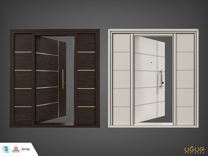 Door 3d Model modern front free 3D model | CGTrader