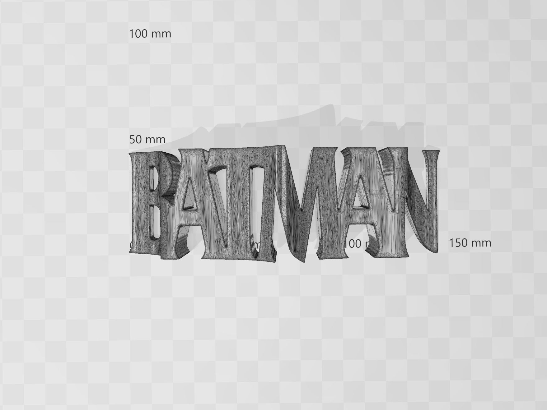 Batman Logo Word Art and Symbol 3D model 3D printable | CGTrader