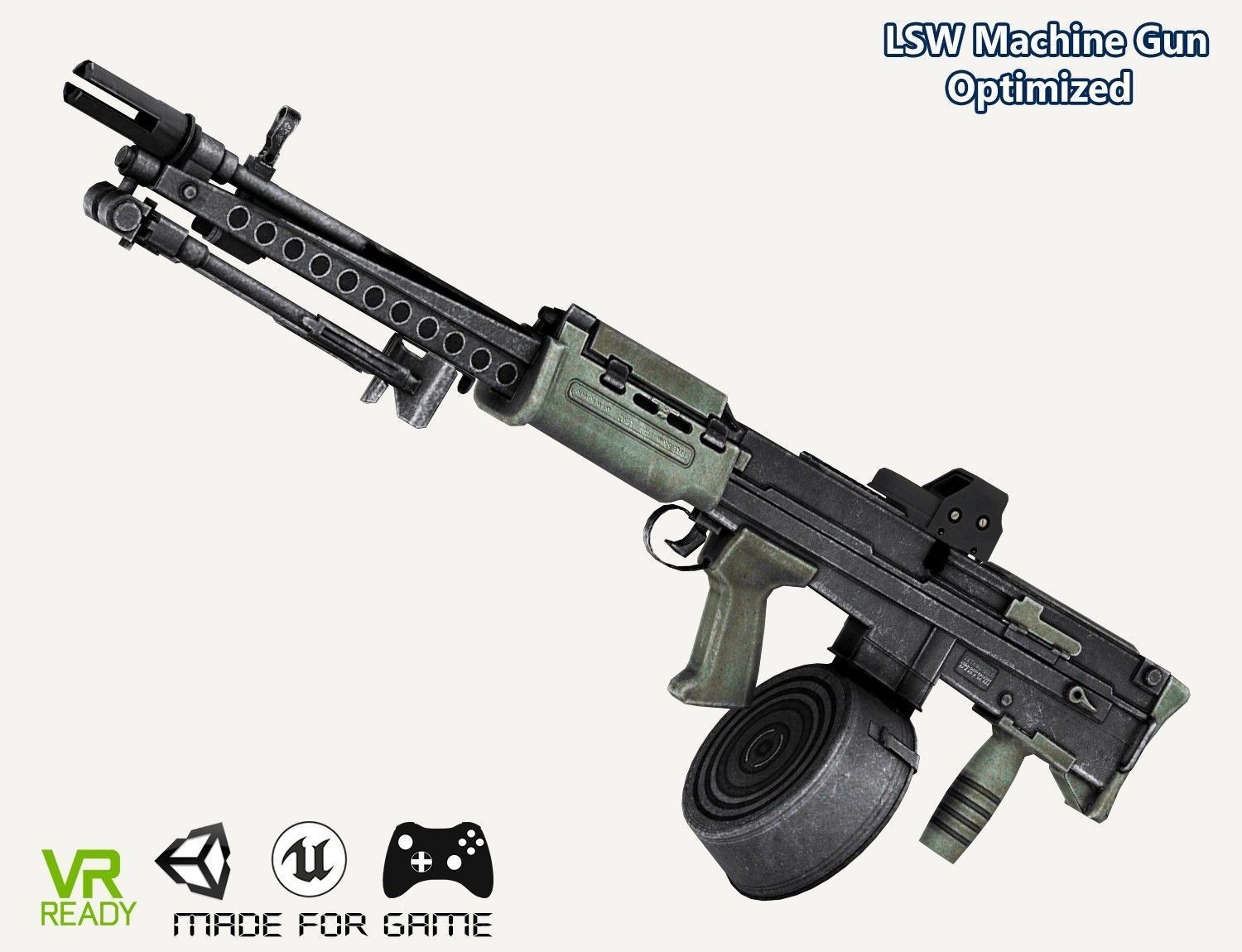 L86 LSW Machine Gun 3D asset | CGTrader