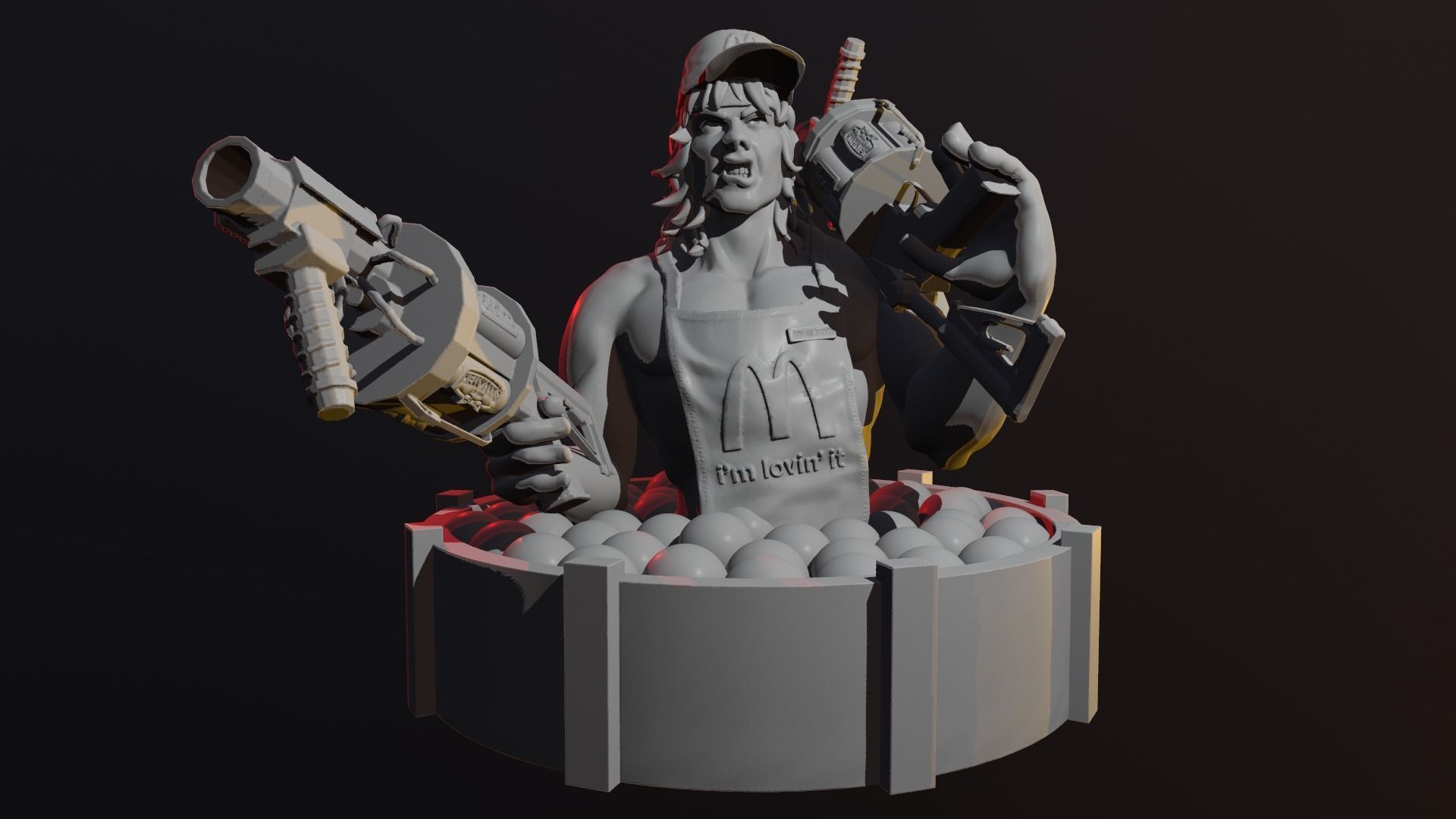 Mc Rambo Stylized cartoon 3D model 3D printable | CGTrader