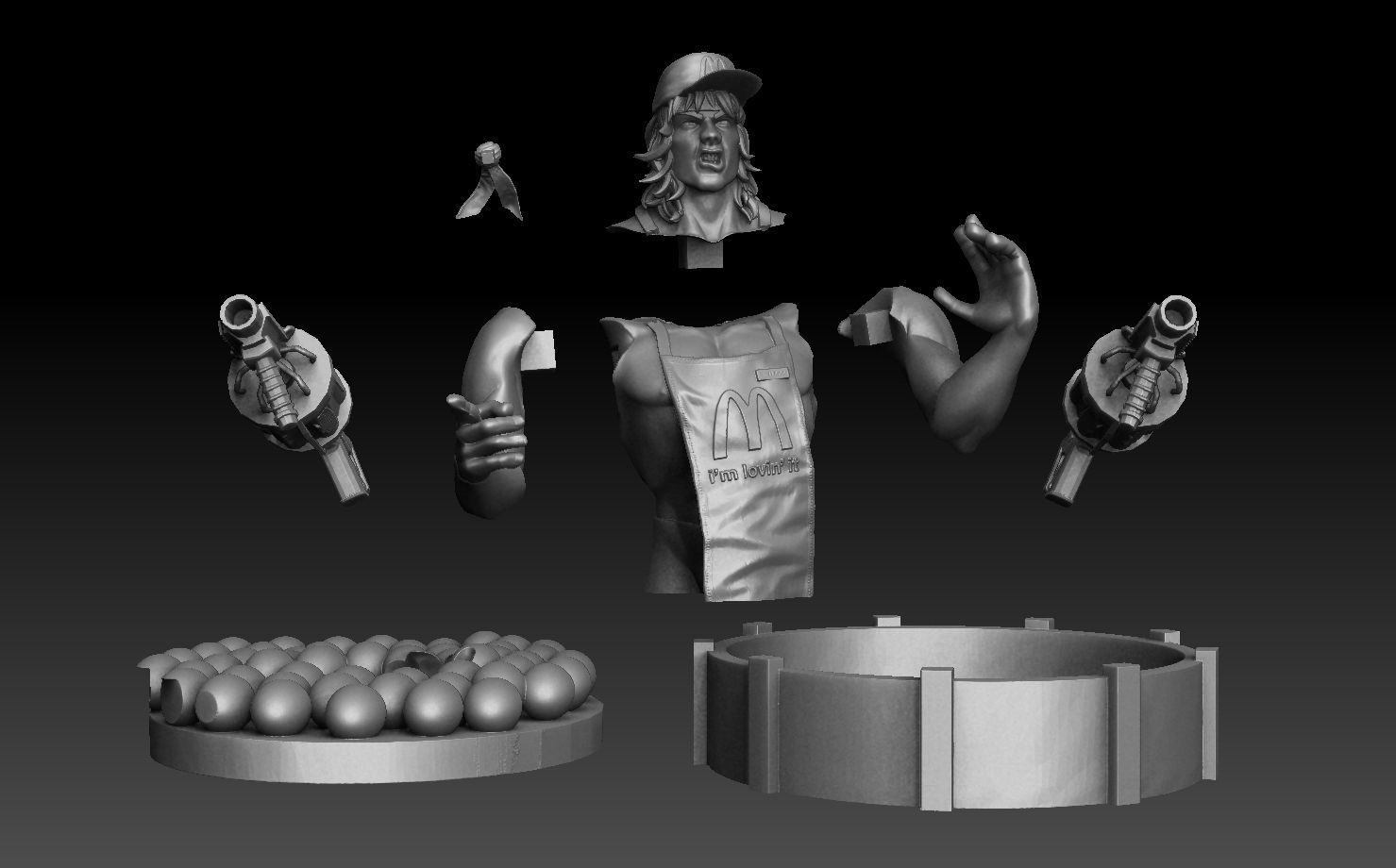 Mc Rambo Stylized cartoon 3D model 3D printable | CGTrader