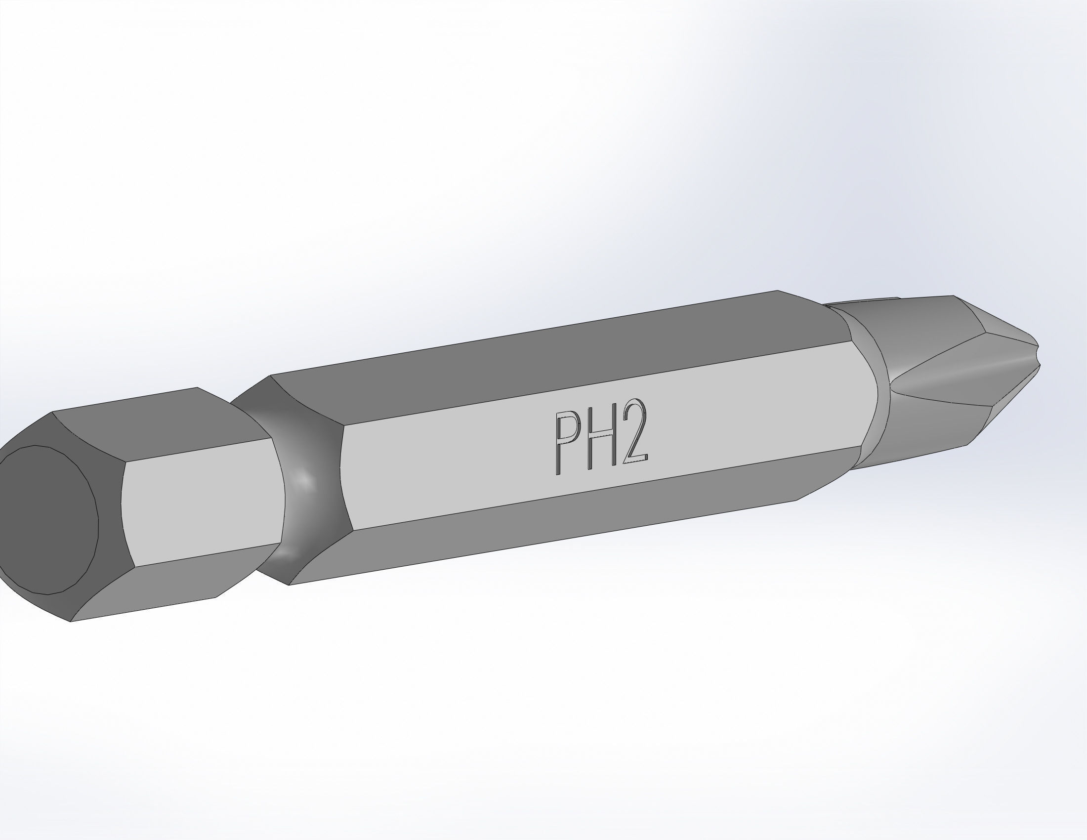 Screwdriver bit PH2 3D model | CGTrader