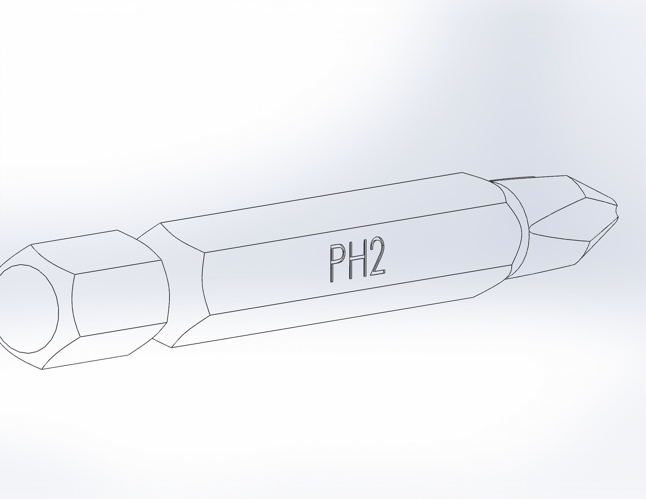 Screwdriver bit PH2 3D model | CGTrader