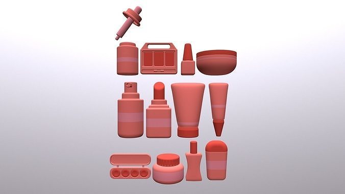12 Cosmetic Icons 3D model | CGTrader