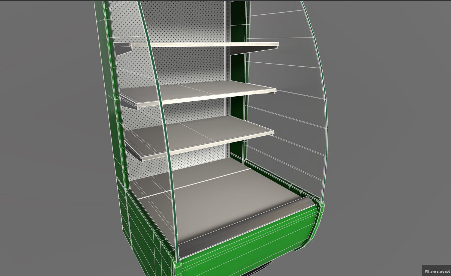 Supermarket Glass Display Refrigerator free VR / AR / low-poly 3D model ...