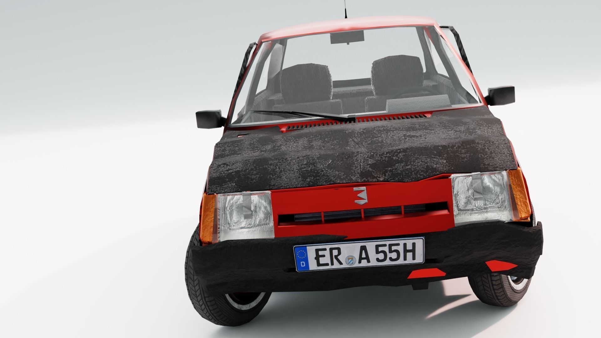 Tavria Zaz 1102 old Hatchback Low-poly 3D model Game Ready free VR / AR ...