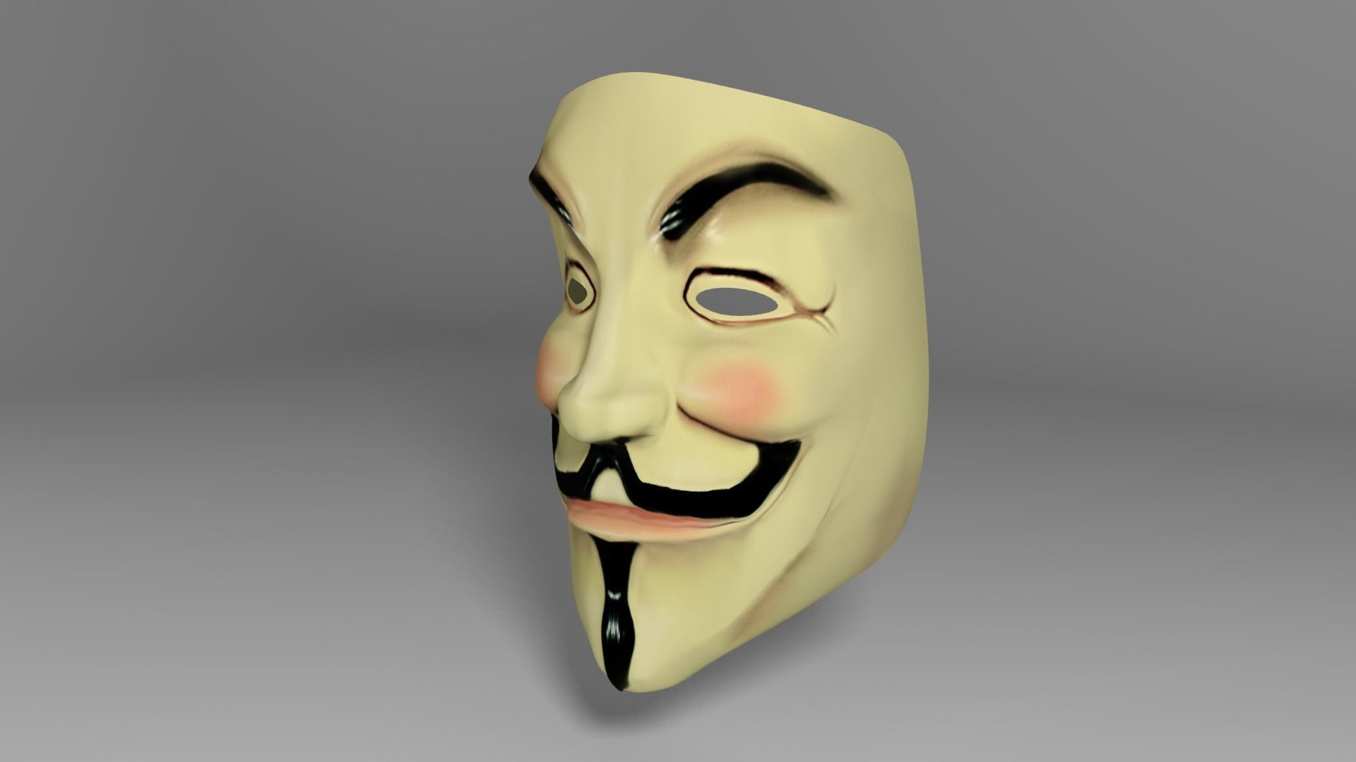 3D model V for Vendetta and Anonymous mask VR / AR / low-poly | CGTrader