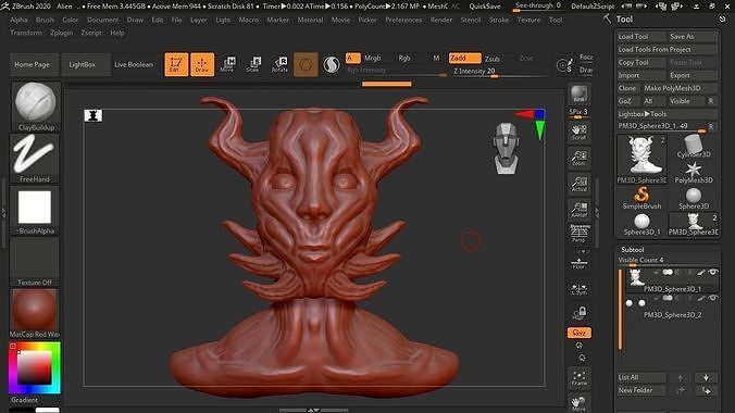Alien Head free 3D model | CGTrader