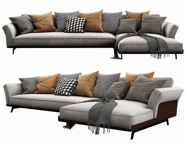 Flexform Este Chaise LOunge 3D model | CGTrader