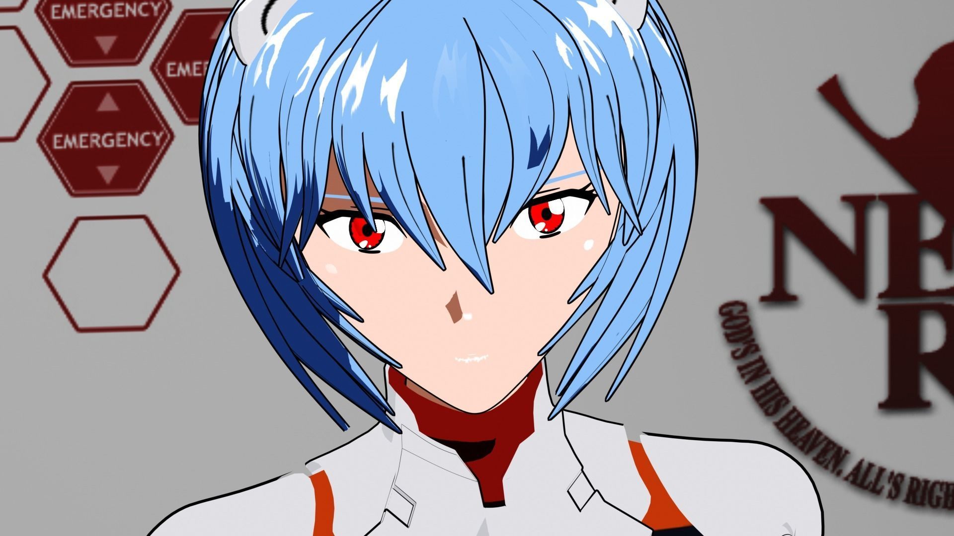 Rei Ayanami - Evangelion Character 3D model rigged | CGTrader