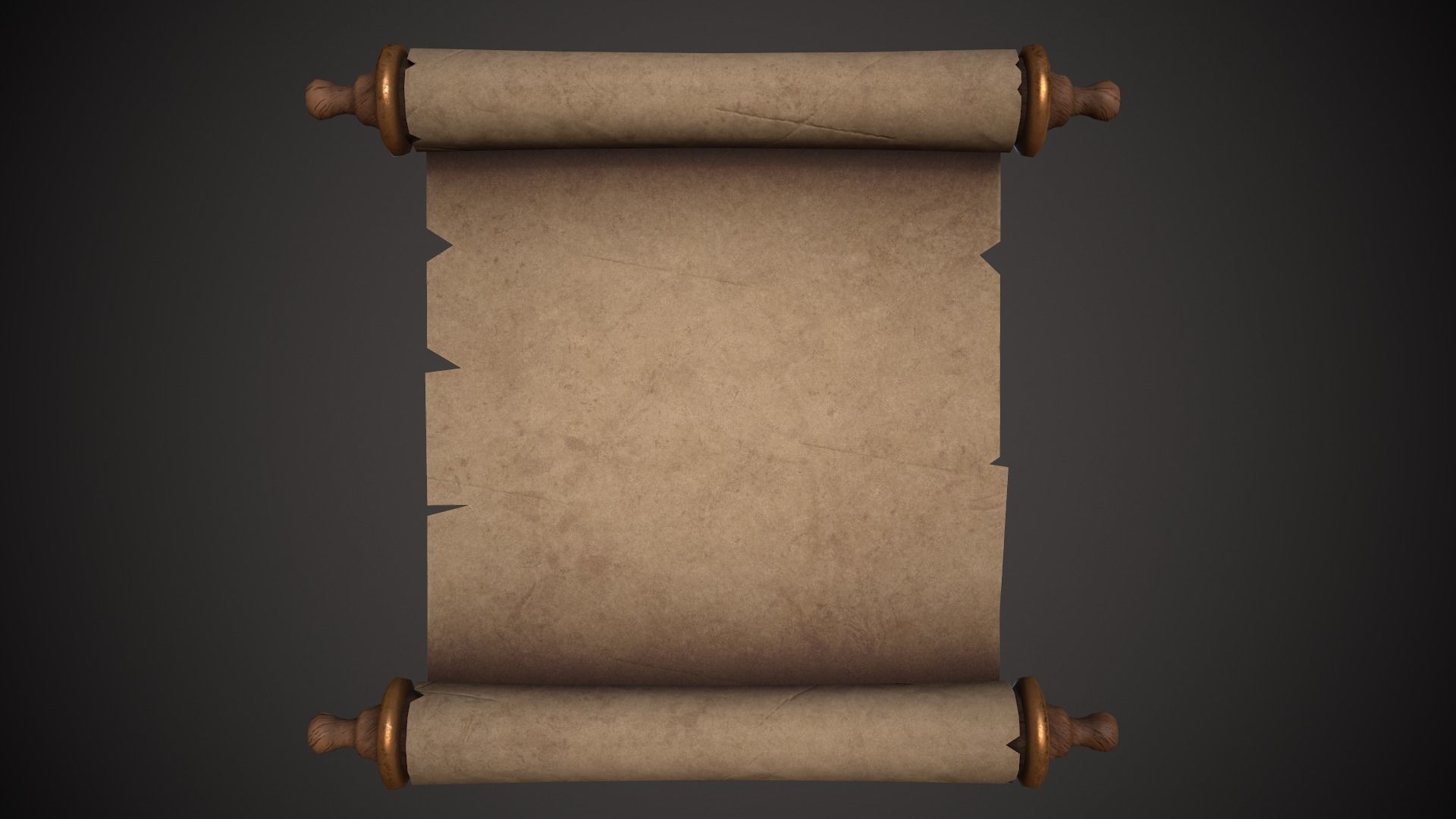 3D model Old Paper Scroll VR / AR / low-poly | CGTrader