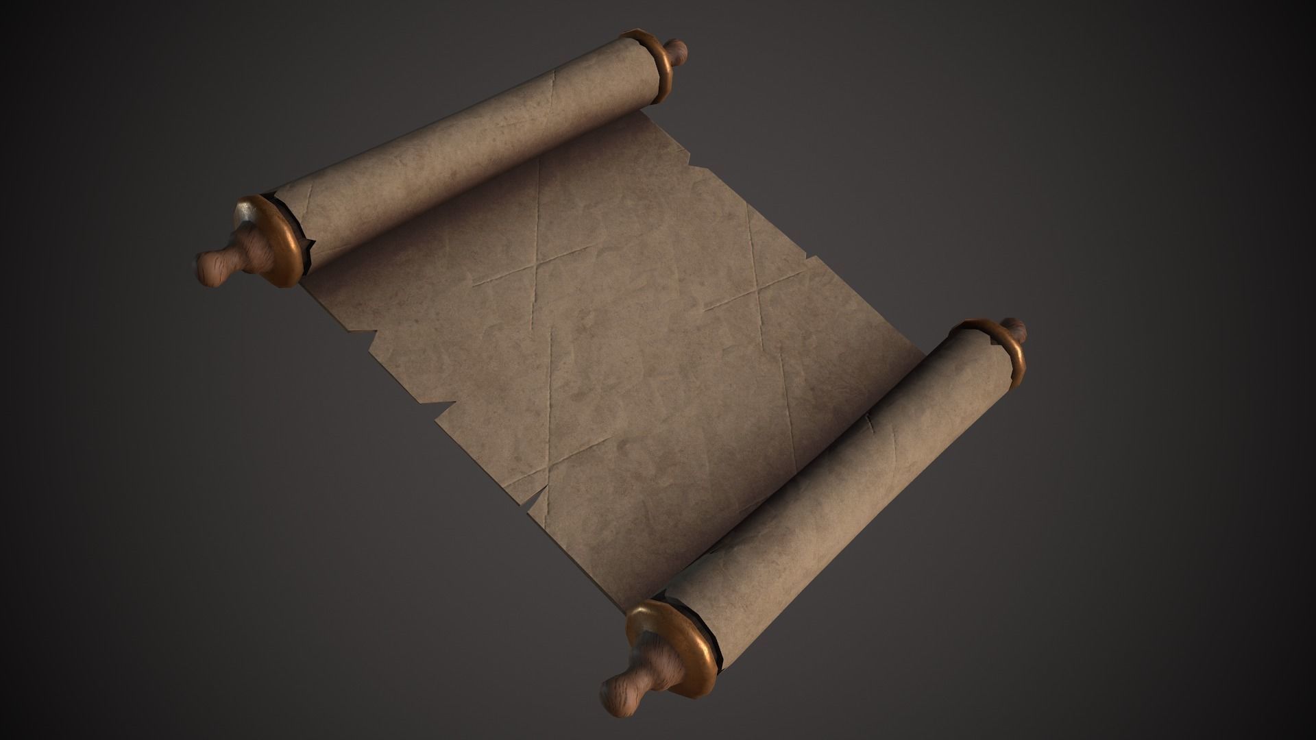 3D model Old Paper Scroll VR / AR / low-poly | CGTrader