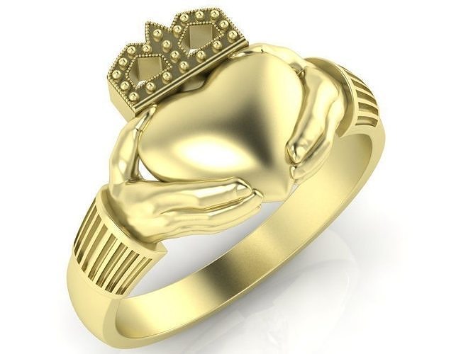 claddagh ring number two 3D model 3D printable | CGTrader