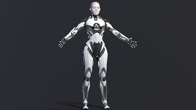 3D model Android girl VR / AR / low-poly rigged | CGTrader