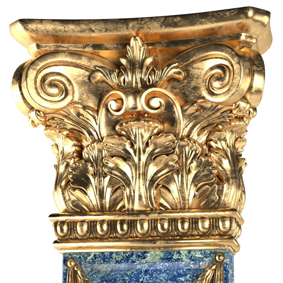 Pilaster Column in classic style 3D model | CGTrader