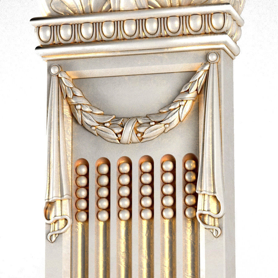 Pilaster Column in classic style 3D model | CGTrader