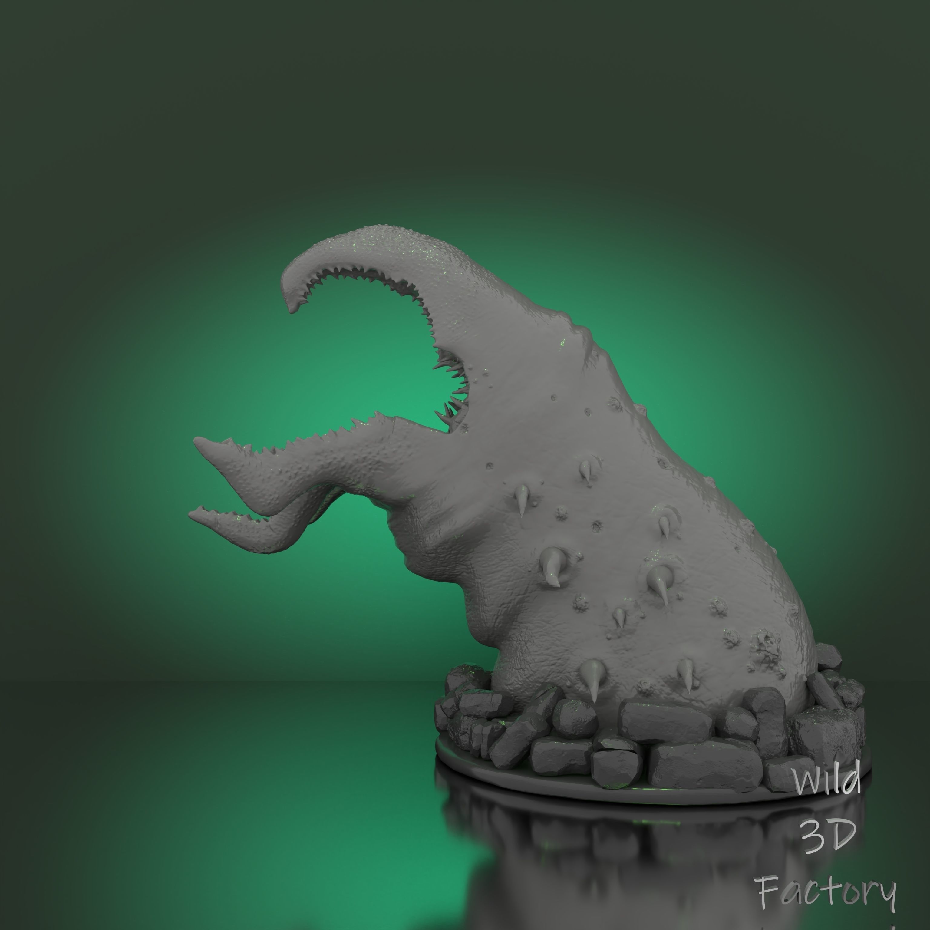Graboid from Tremors Statue - - 3D Print Model 3D print model 3D model ...
