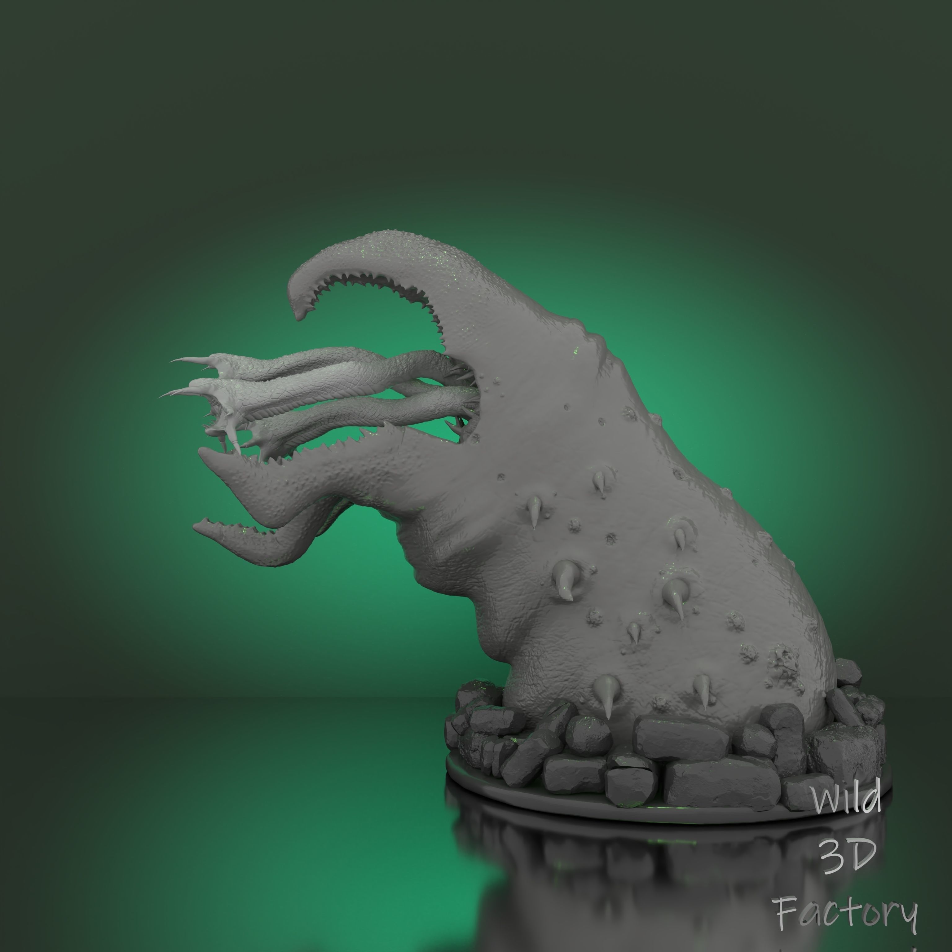 Graboid from Tremors Statue - - 3D Print Model 3D print model 3D model ...