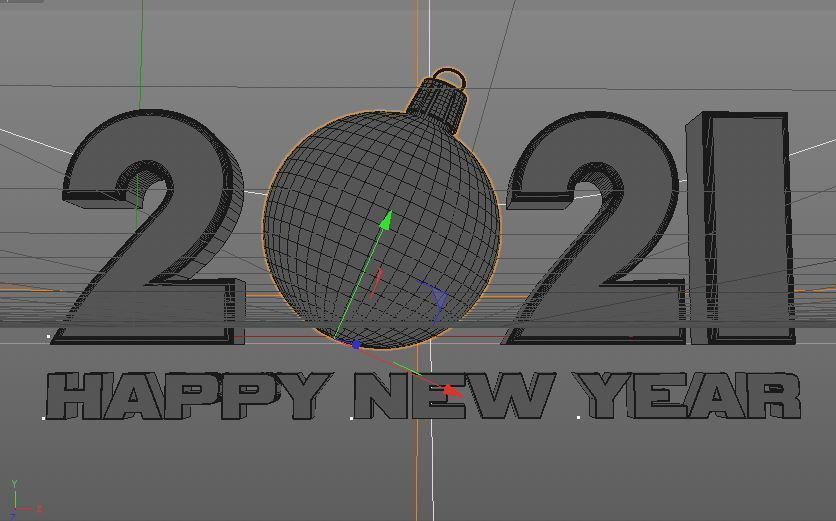 Happy new year 3D model | CGTrader