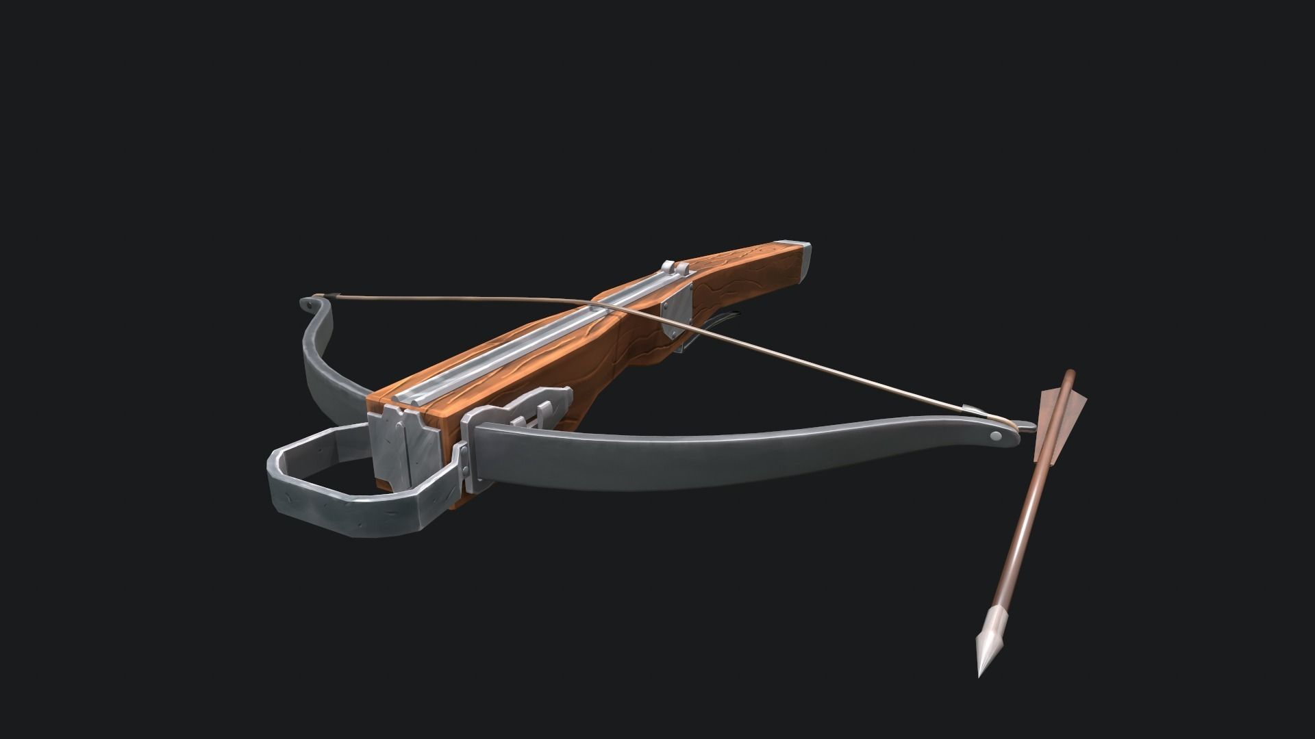 Hand Paint Crossbow 3D model | CGTrader