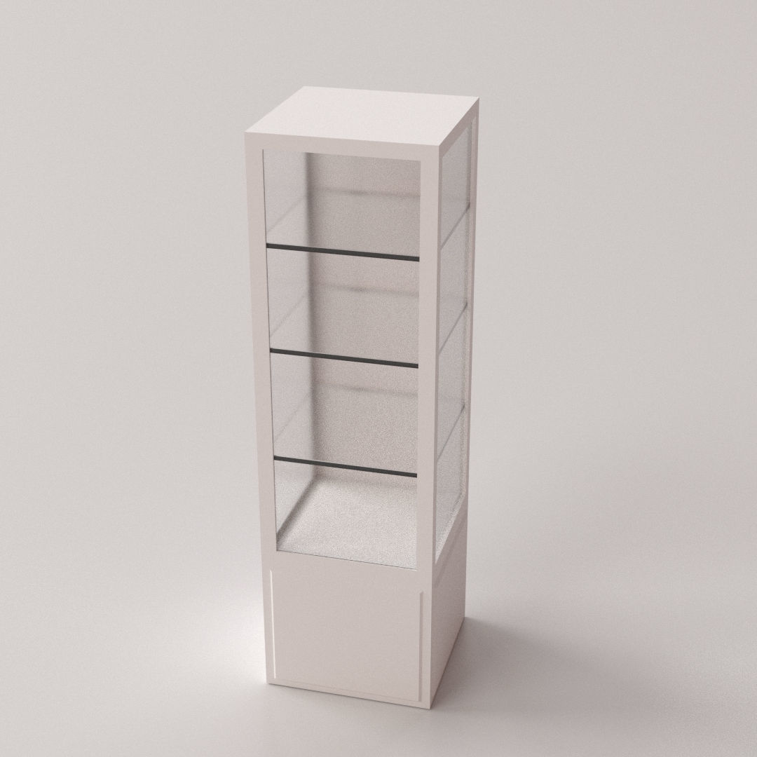 Glass Display Cabinet V2 3D model | CGTrader