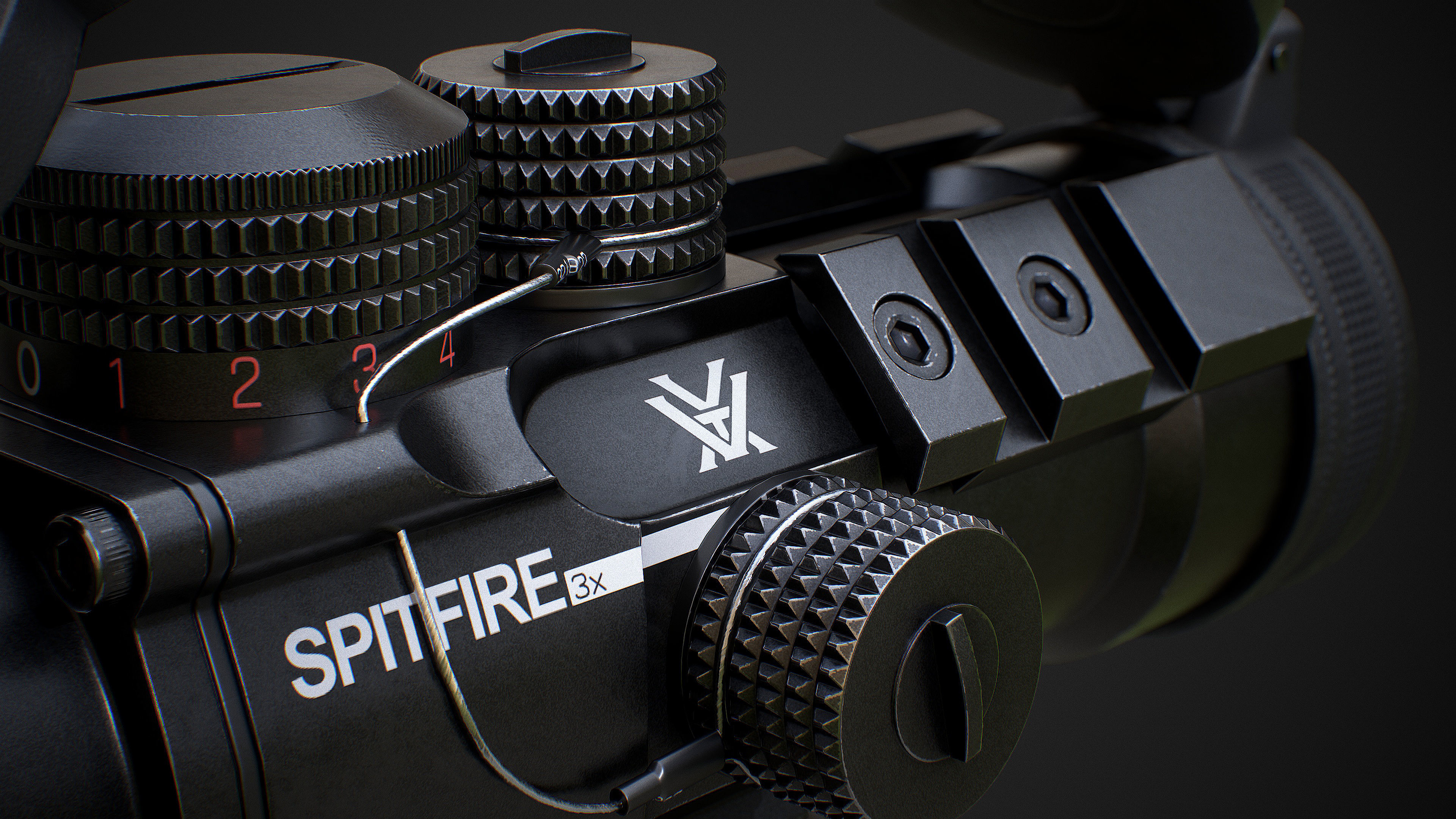 3D model VORTEX SPITFIRE 3x Scope VR / AR / low-poly | CGTrader
