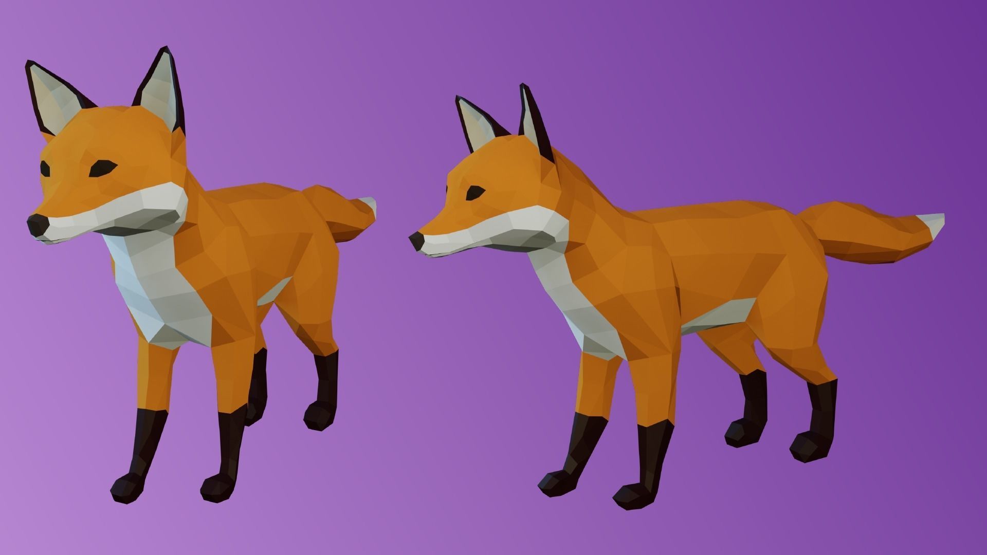 3D model Low Poly Fox VR / AR / low-poly | CGTrader