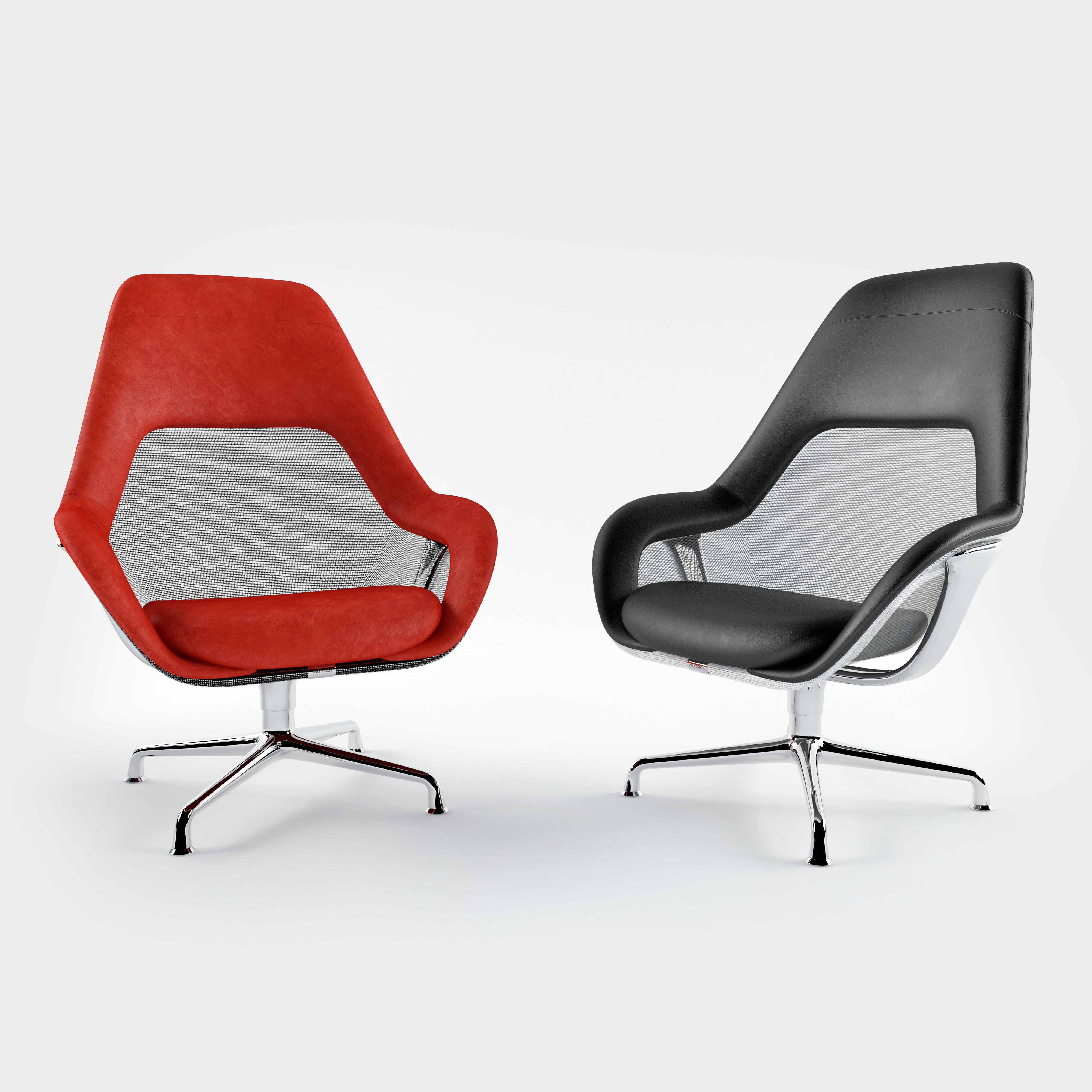 3D model Armchair Coalesse SW 1 Lounge VR / AR / low-poly | CGTrader