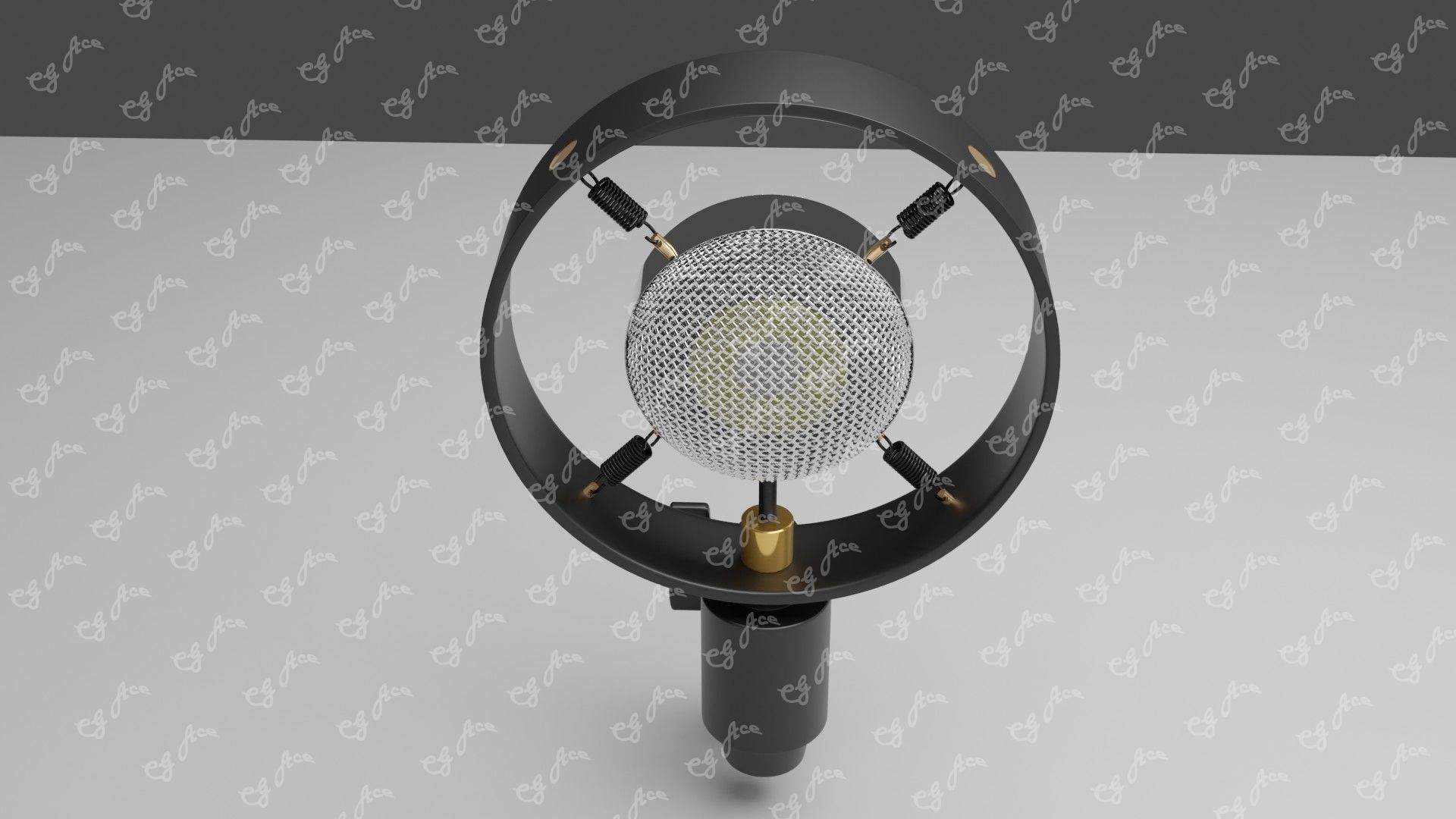 Antique Vintage Big Diaphragm Condenser Microphone 3D model | CGTrader