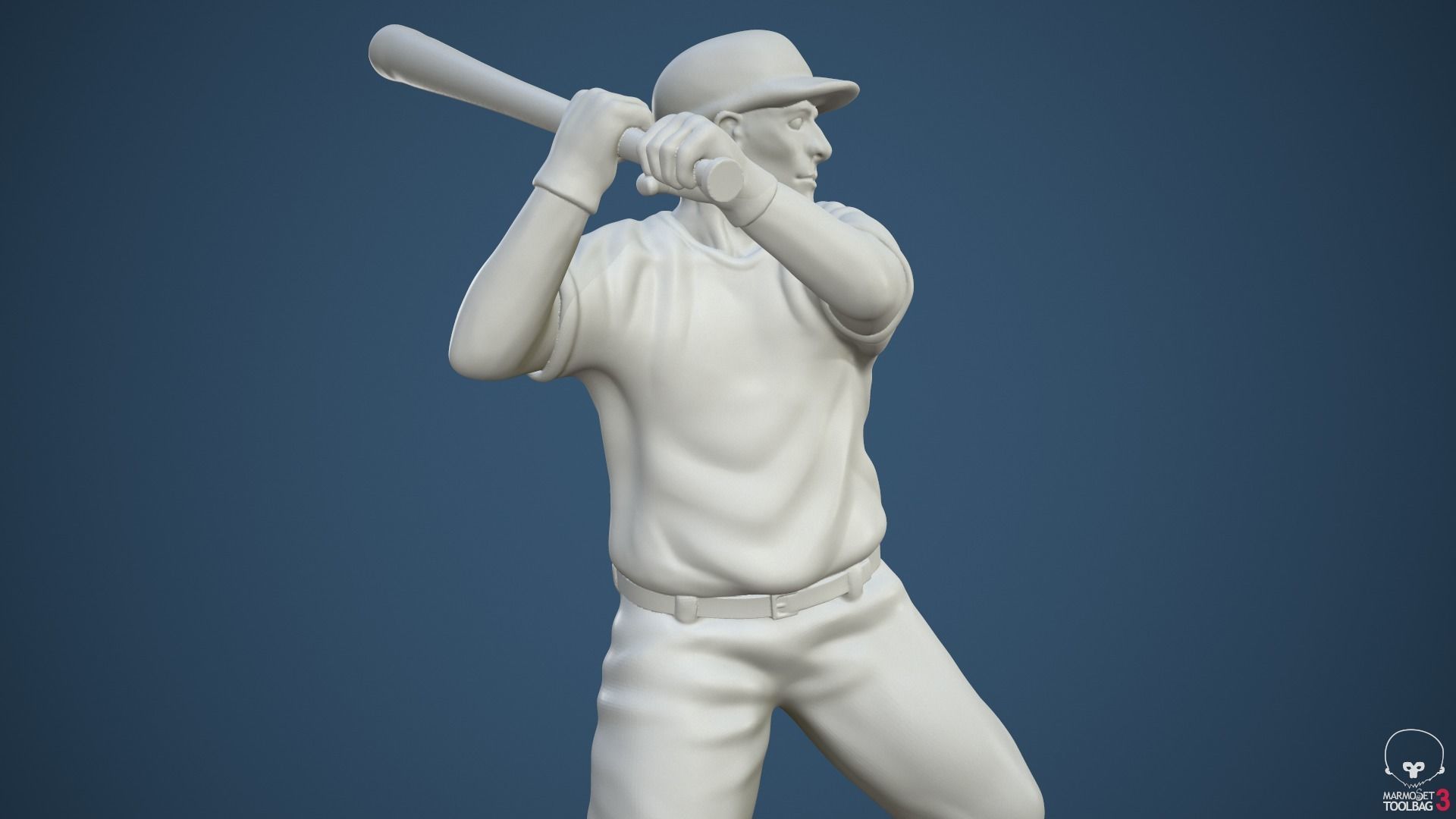Baseball player batting - for print 3D model 3D printable | CGTrader