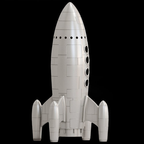 Resin Rocket With Led 3D model | CGTrader