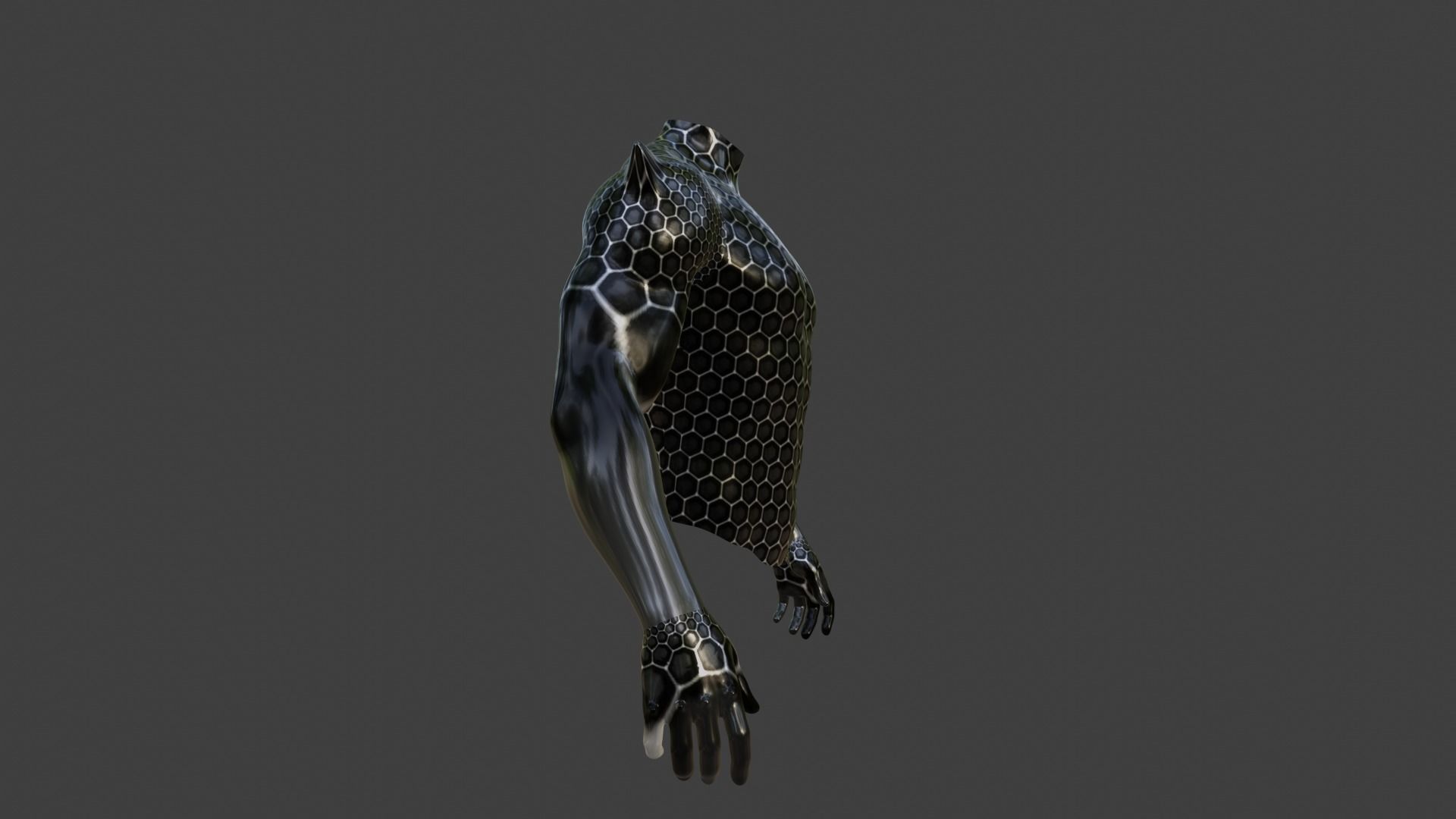 Armored skin 3D model rigged | CGTrader