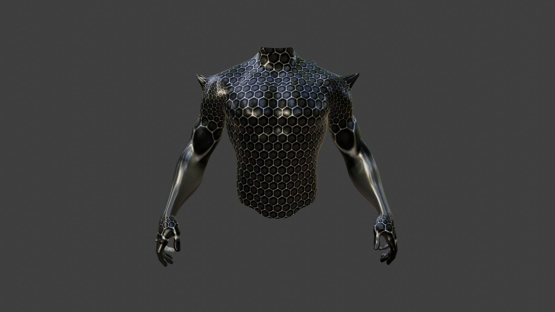 Armored skin 3D model rigged | CGTrader