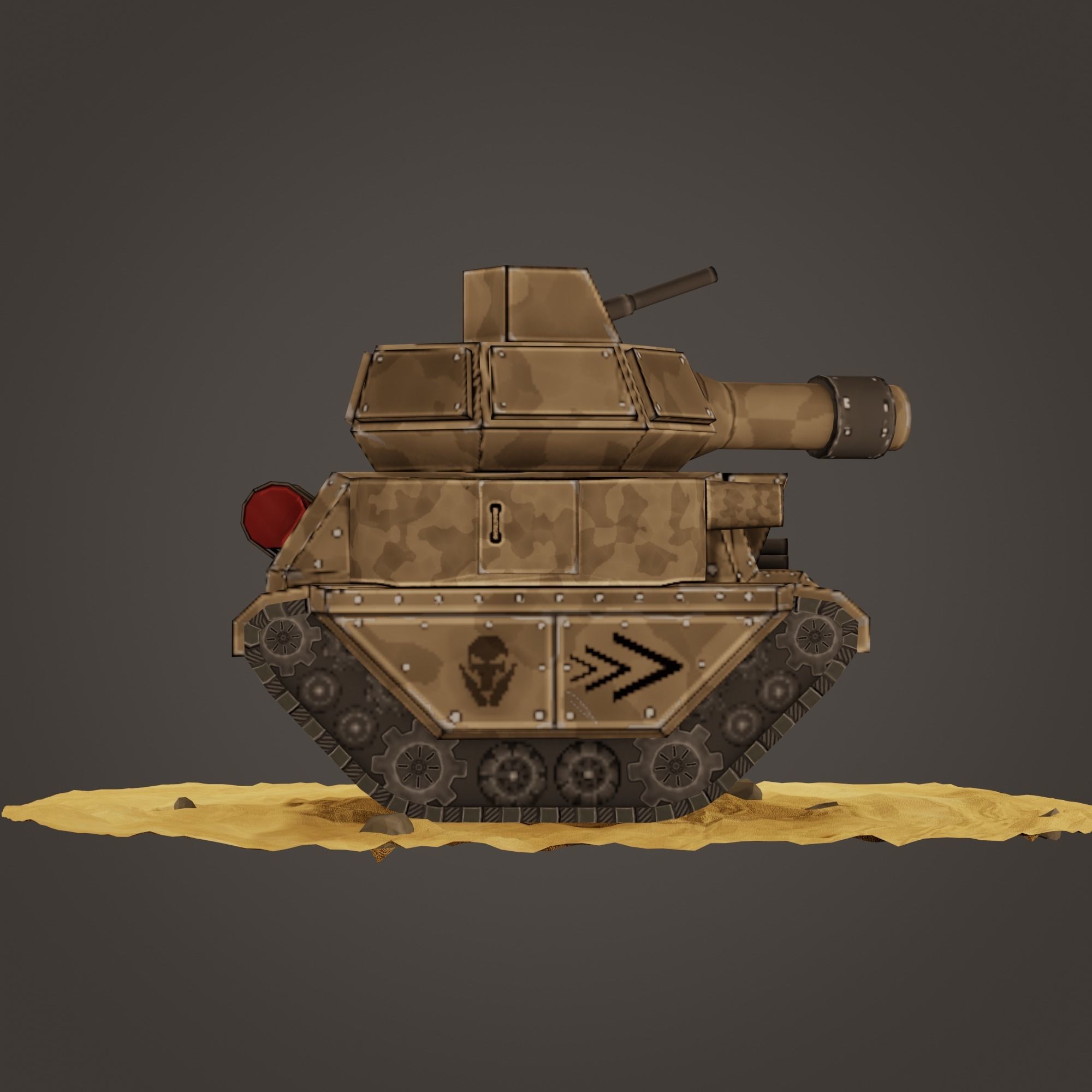 3D model stylized tank VR / AR / low-poly rigged animated | CGTrader