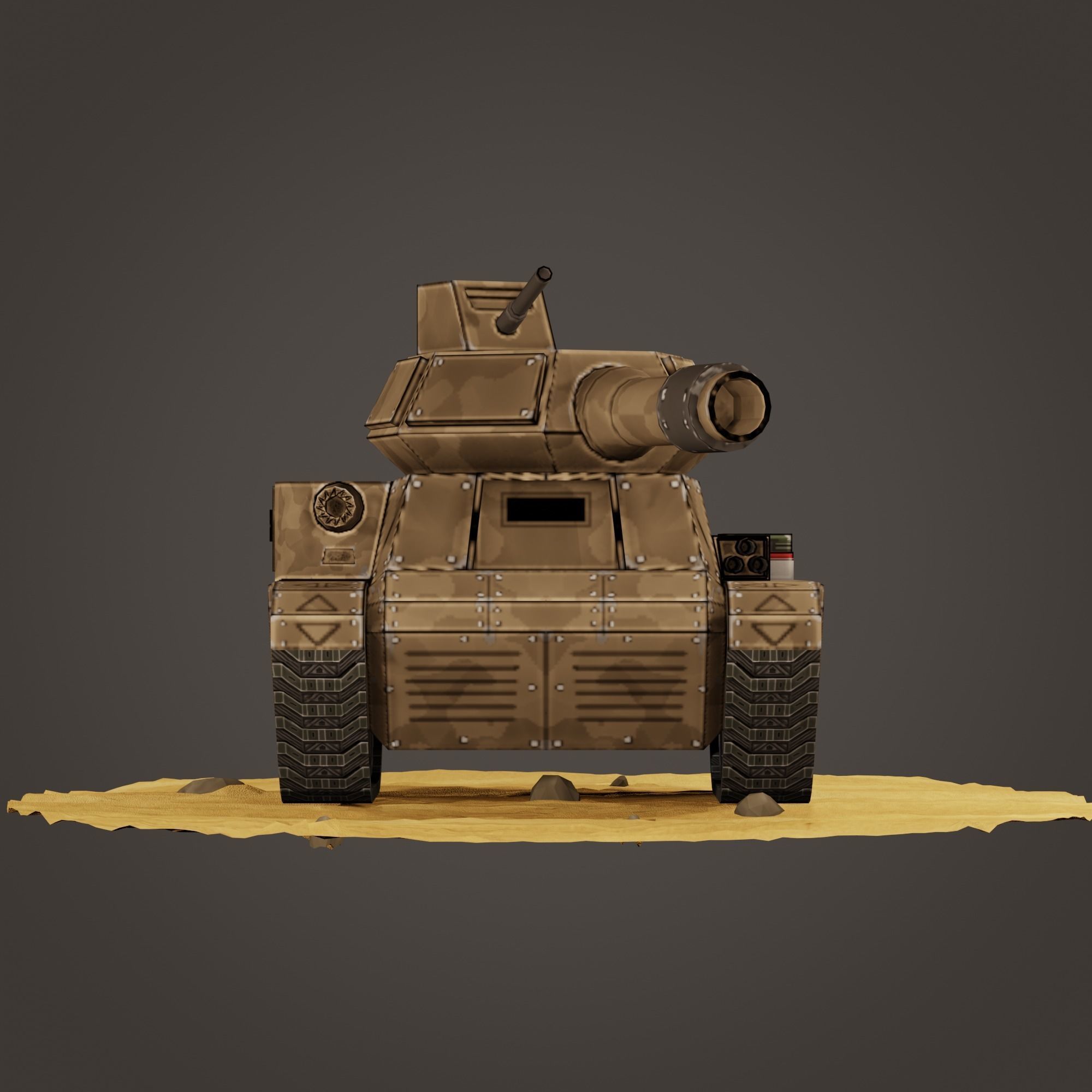 3D model stylized tank VR / AR / low-poly rigged animated | CGTrader