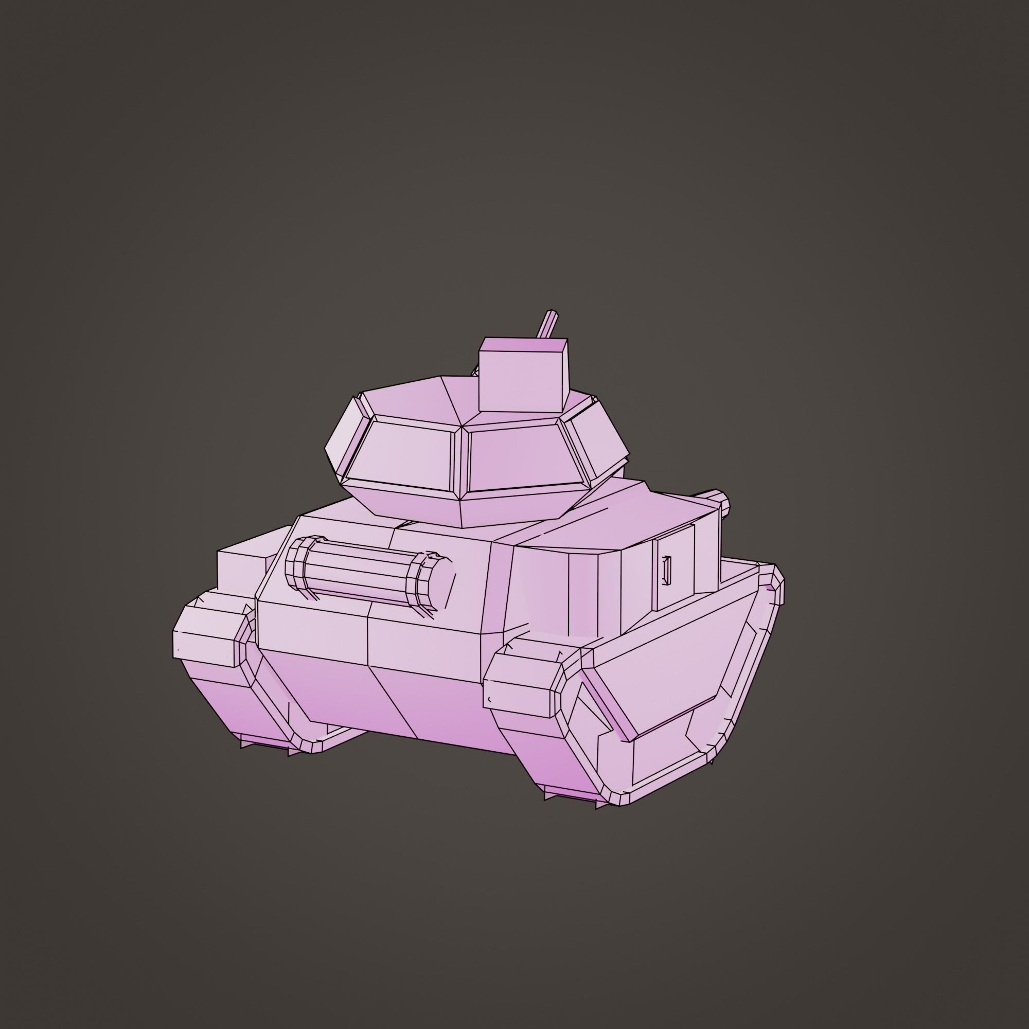 3D model stylized tank VR / AR / low-poly rigged animated | CGTrader