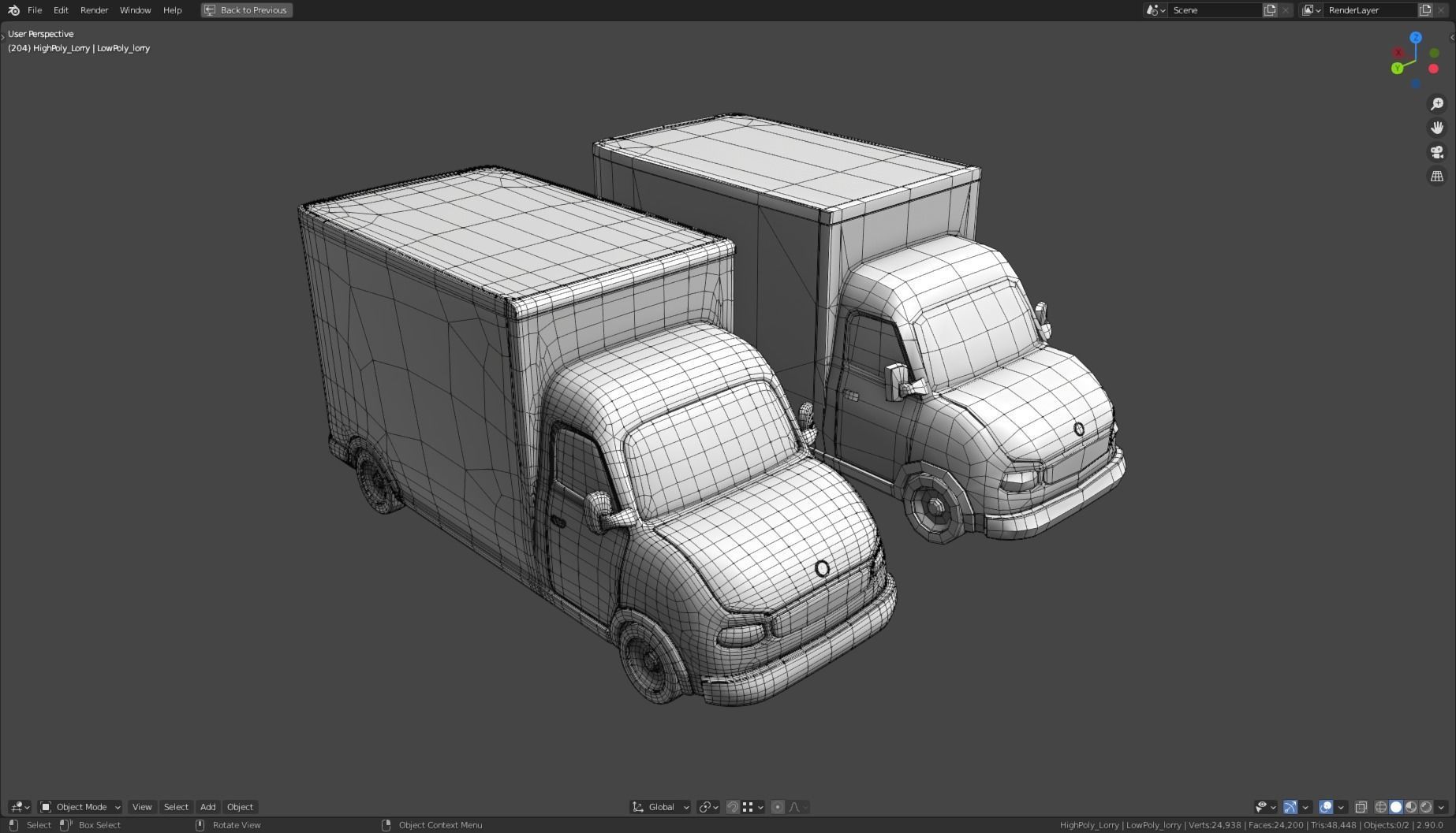 3D model Low Poly Vehicle - Lorry VR / AR / low-poly | CGTrader