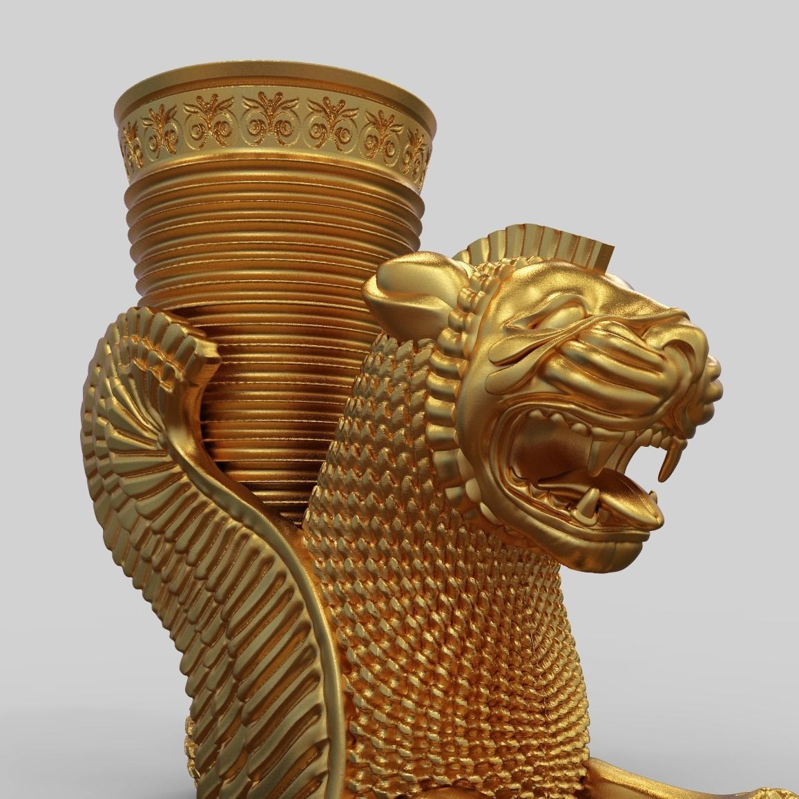 Achaemenid Persian Lion Rhyton 3D model 3D printable | CGTrader