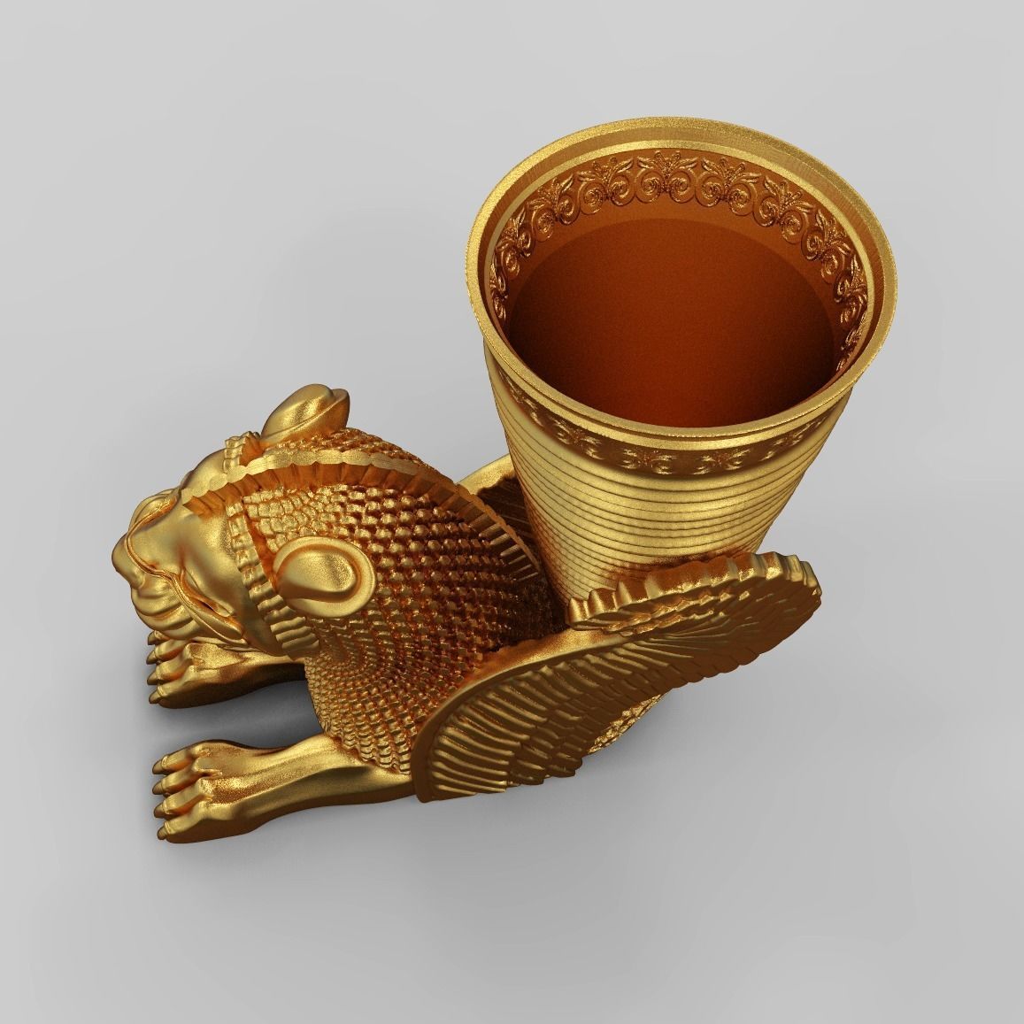 Achaemenid Persian Lion Rhyton 3D model 3D printable | CGTrader