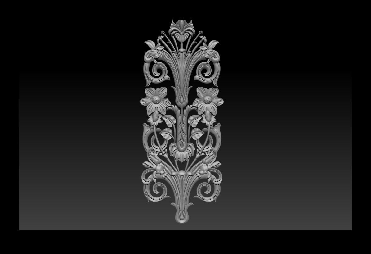 3D STL Models CNC Router - Carved decor 3D model 3D printable | CGTrader