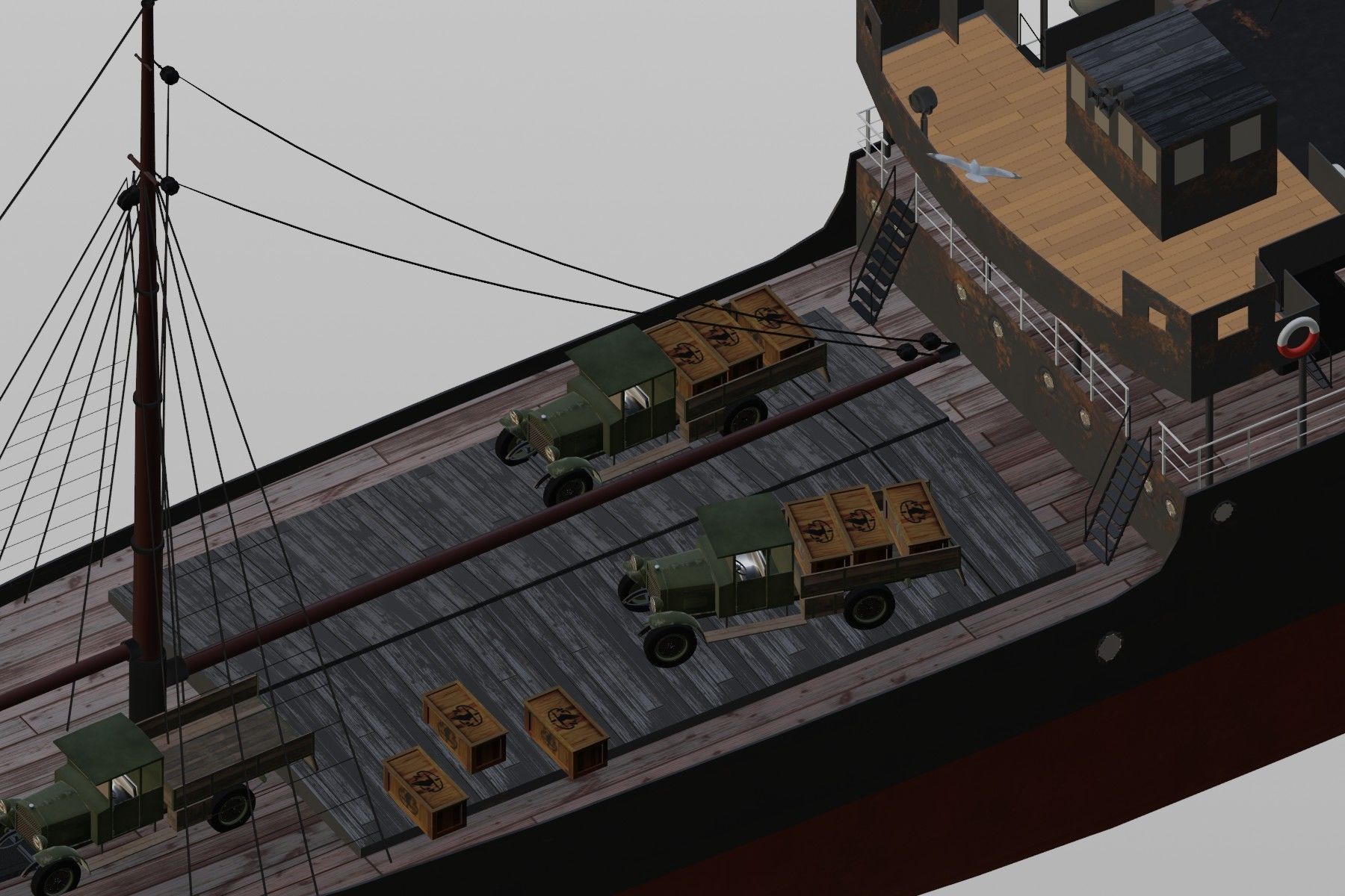 sinking of the German ship Karlsruhe by Soviet in the Baltic 3D model ...