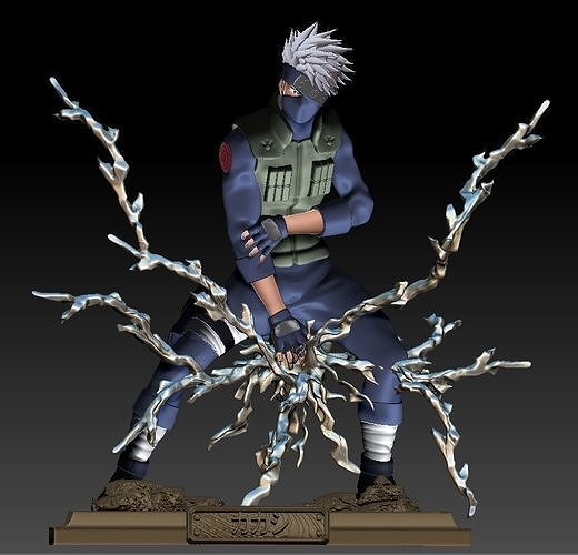 Ninja statue of anime character in frame 3D model 3D printable | CGTrader