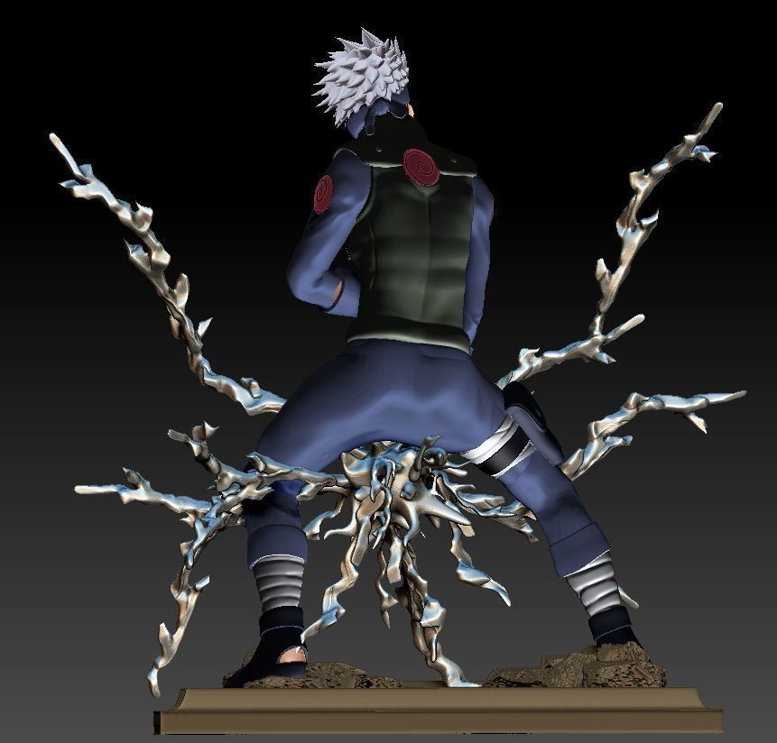 Ninja statue of anime character in frame 3D model 3D printable | CGTrader