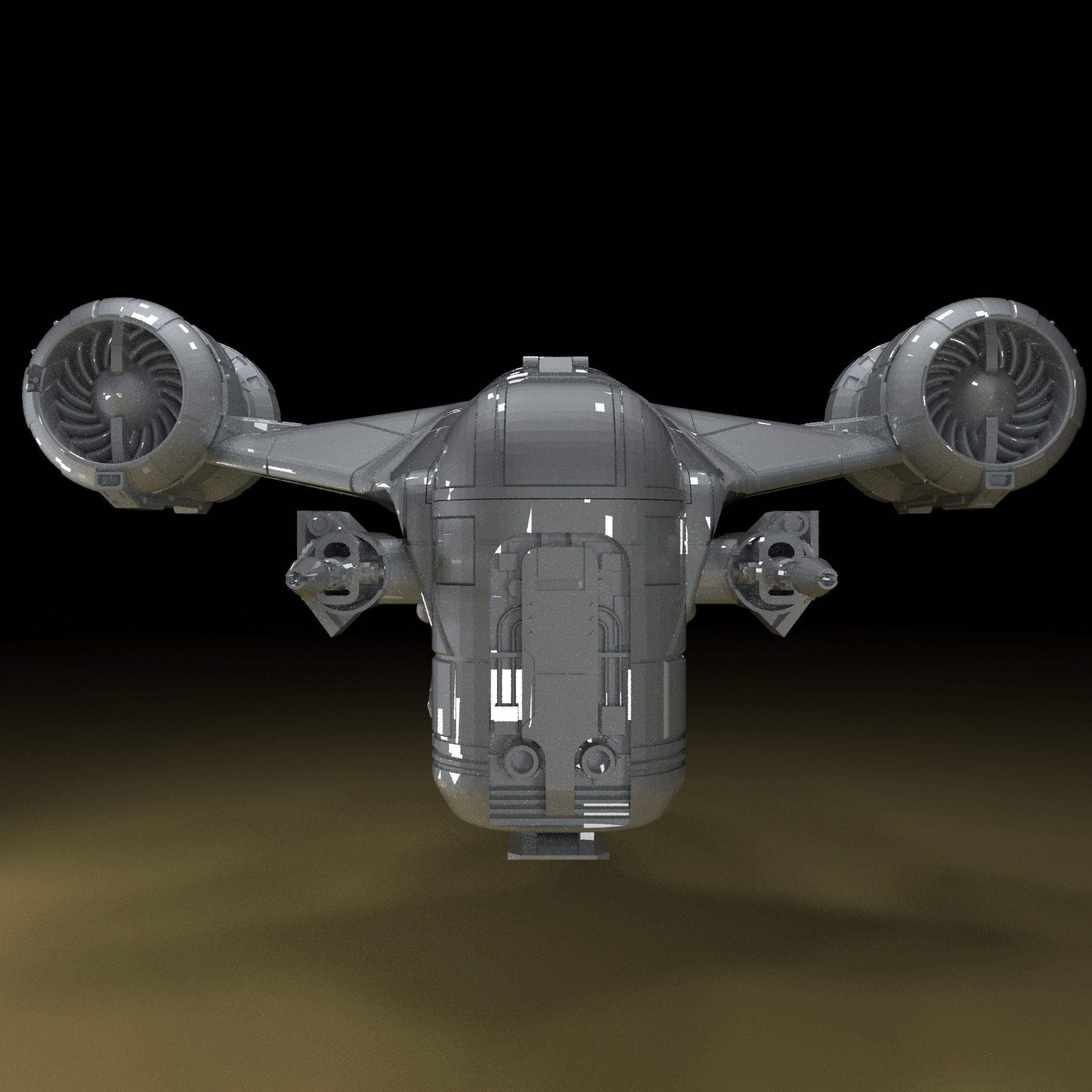 Razor Crest Spaceship with moving parts 3D Model ready to Print 3D ...