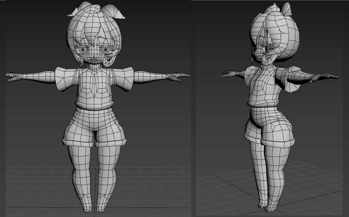 Rocksana VRChat Avatar commissions open free VR / AR / low-poly 3D model rigged | CGTrader