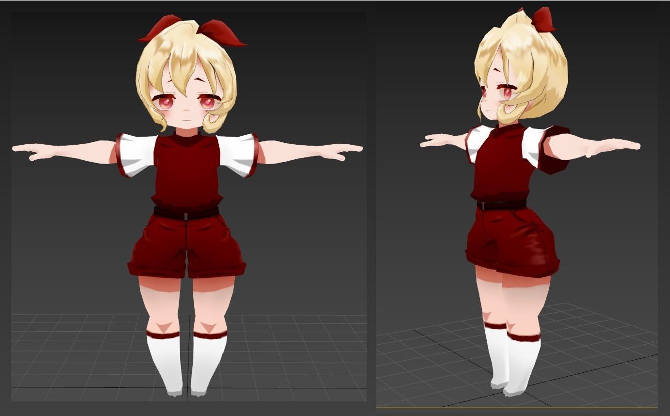 Rocksana VRChat Avatar commissions open free VR / AR / low-poly 3D model rigged | CGTrader